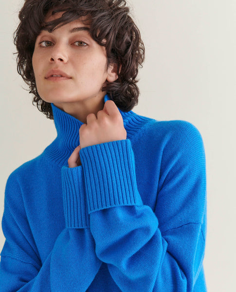Women's Cashmere Merino High Neck Jumper | Rise & Fall