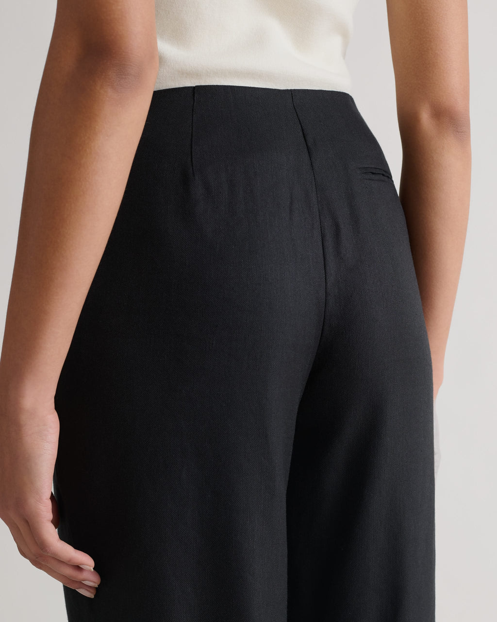 Women's Linen Wide Leg Trouser | Rise & Fall
