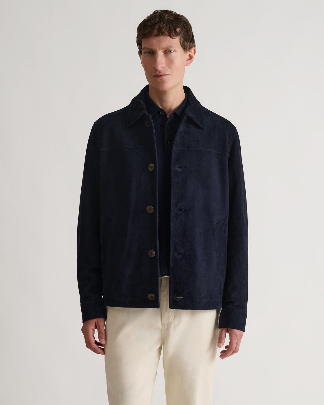 Men's Suede Jacket - Indigo – Rise & Fall