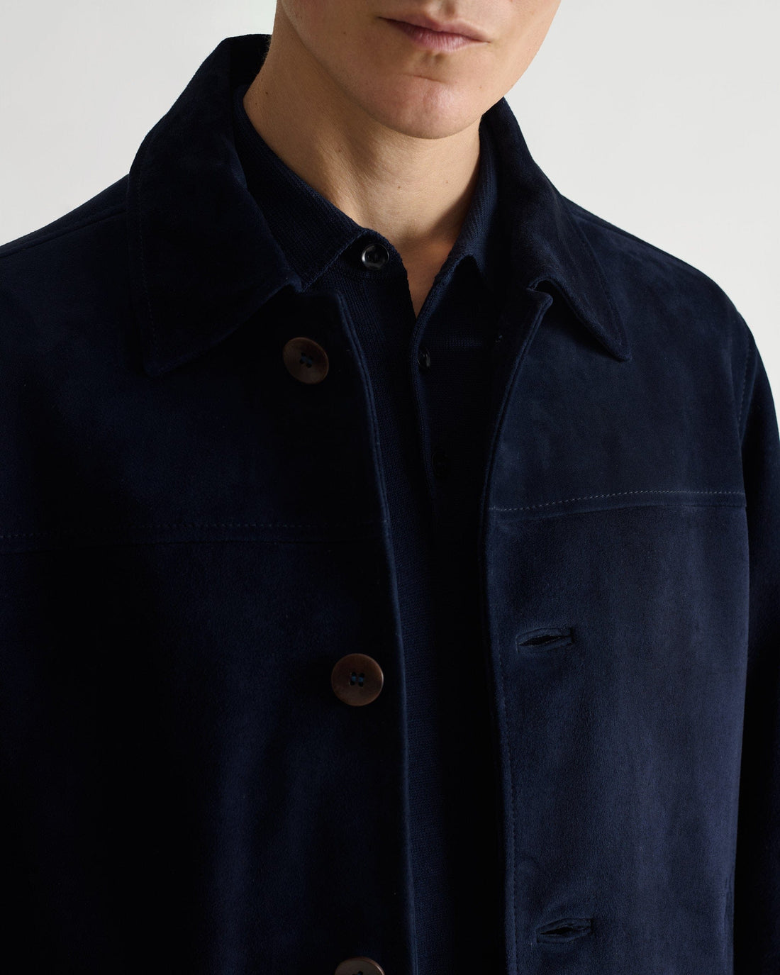 Men's Suede Jacket - Indigo – Rise & Fall