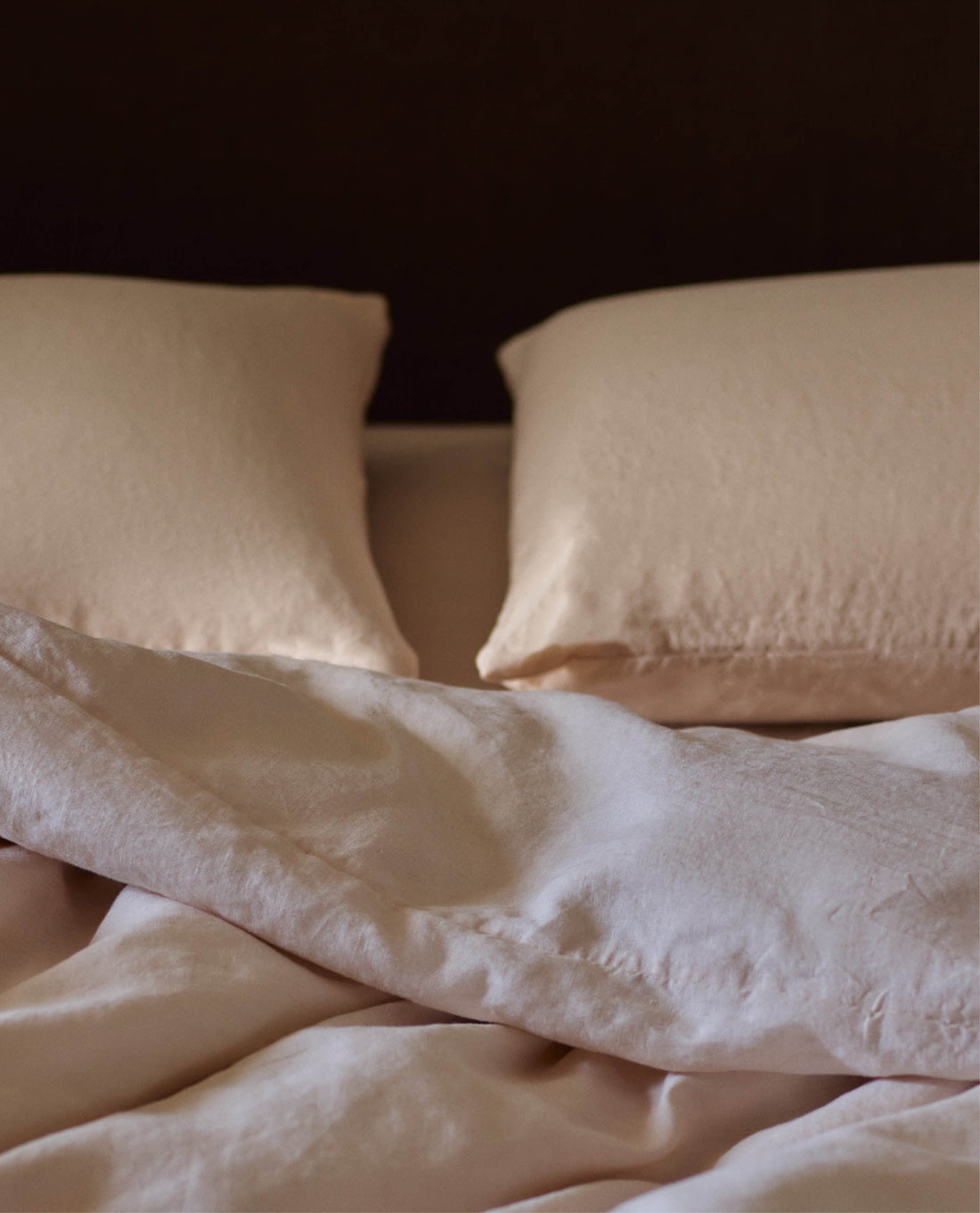 Relaxed & Refined Linen Pillowcase Set – Bruised Peach | Rise & Fall