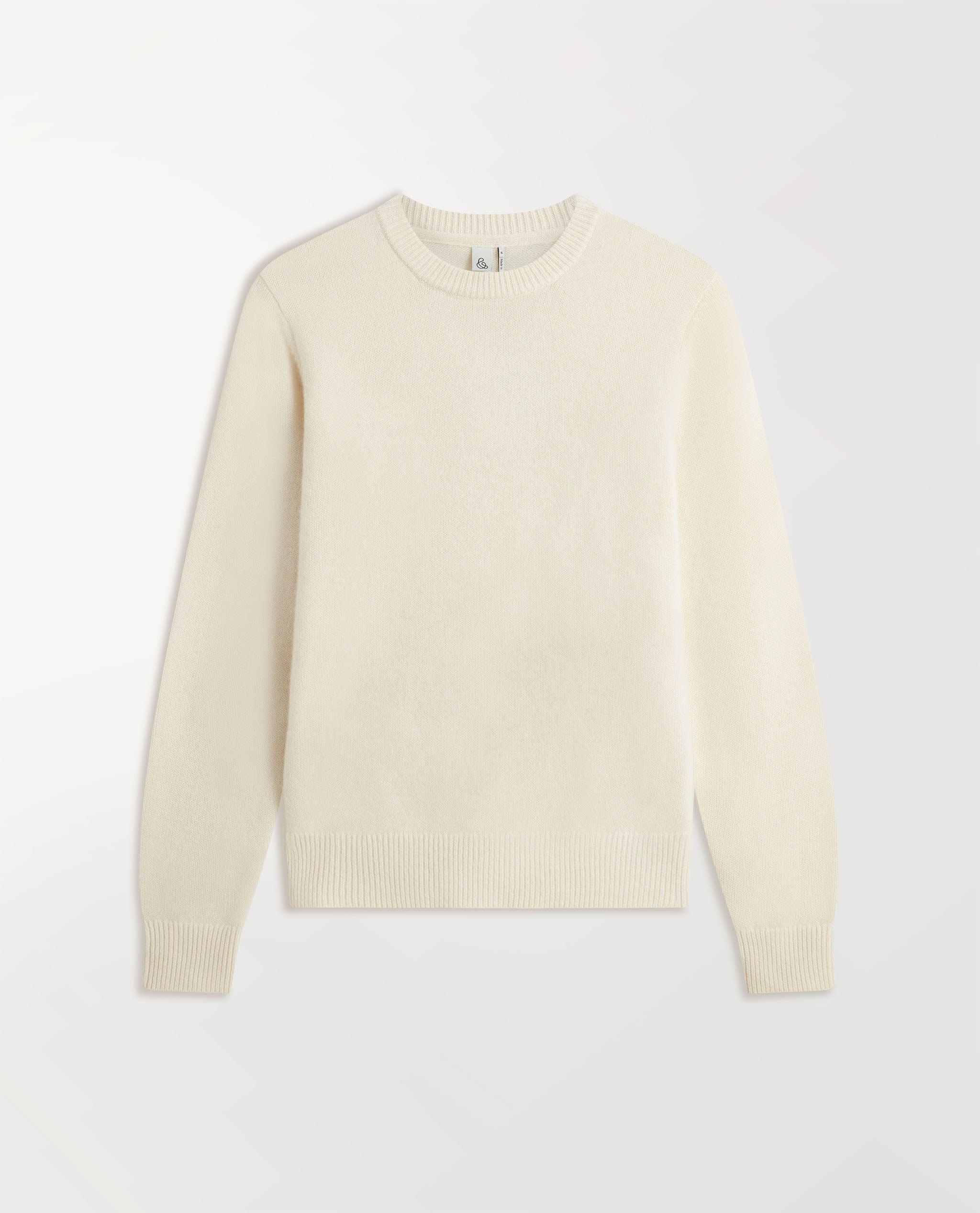 Buttermilk Cashmere Midweight Crewneck Jumper | Rise & Fall