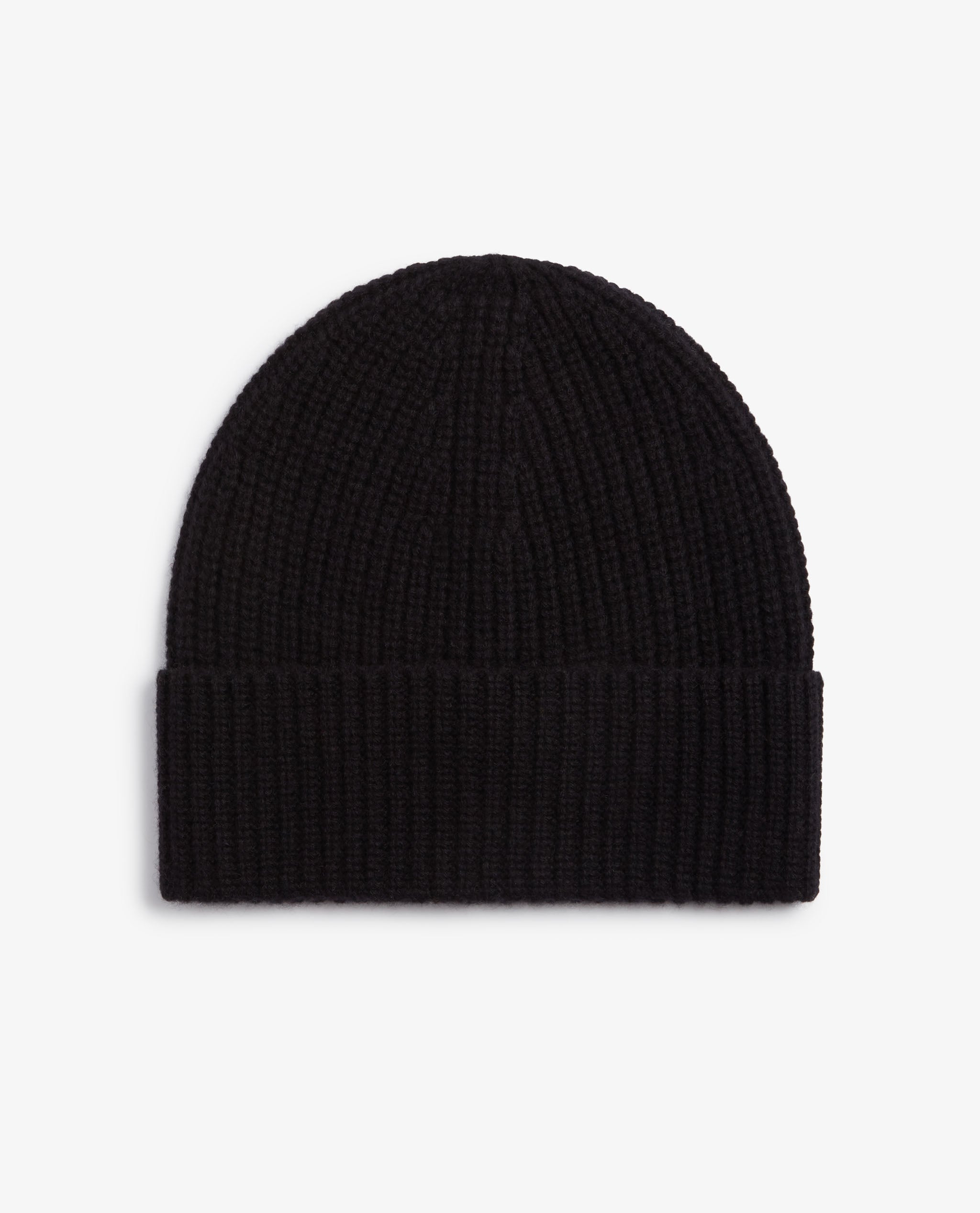 Men's Cashmere Merino Ribbed Knit Beanie - Black – Rise & Fall