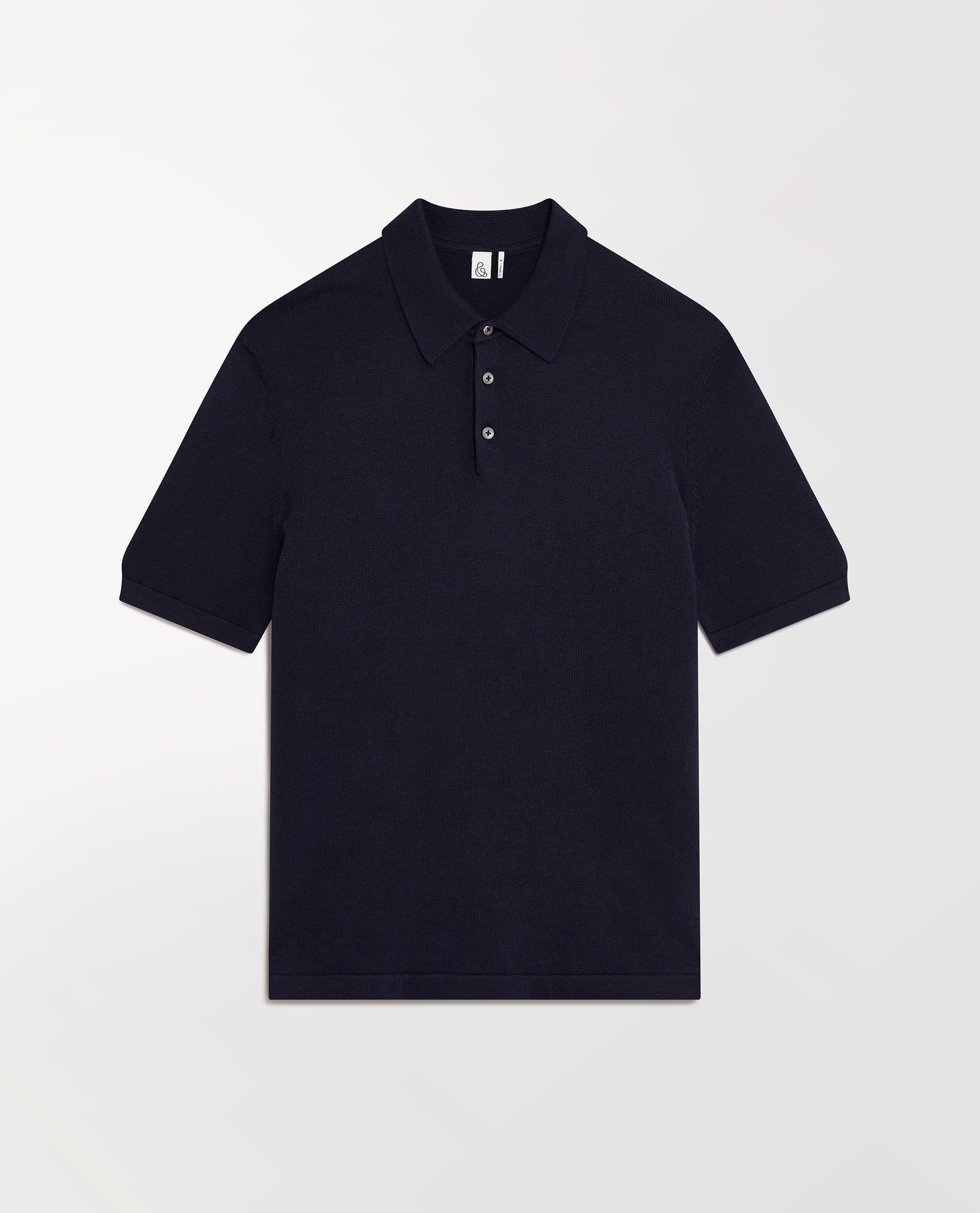 Men's Silk-Cotton Fine Knit Polo | Rise & Fall